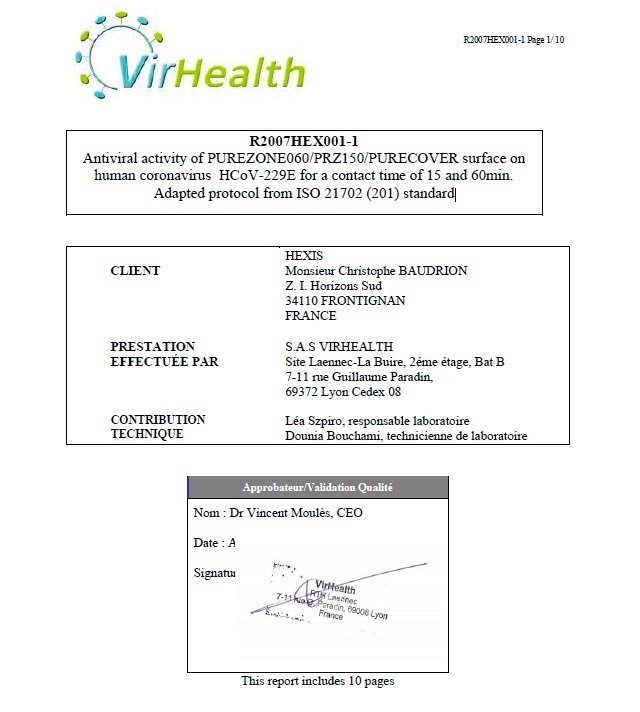 PureZone datablad ISO21702 certificering - Værnemidler - billigEmballage.dk