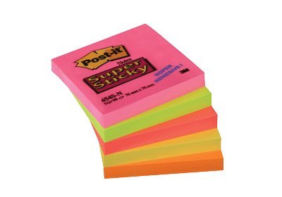 Post-it 654SN Super Sticky, 76x76mm - 5 blokke - Post-it ...